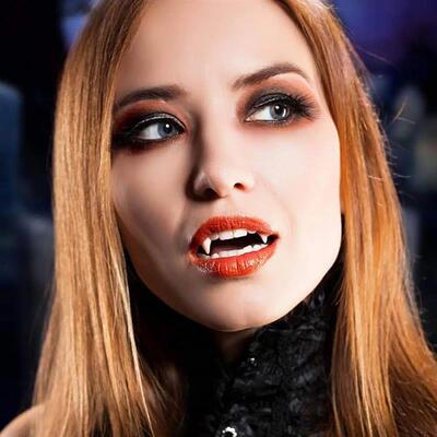 1 Pair Halloween Vampire Teeth Fangs Dentures Prop Party Cos