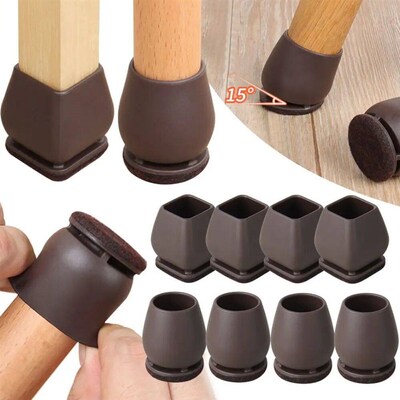 With Thick Wrap Felt Pads Chair Foot ver Reduce Noise Round/
