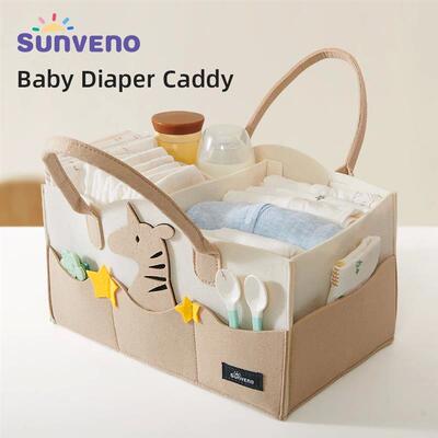 Sunveno Baby Diaper Caddy Organizer Portable Holder Bag for