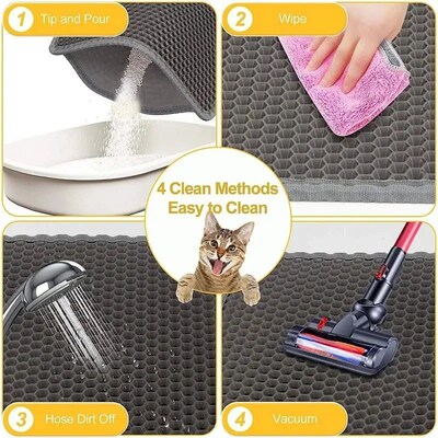Pet Cat Litter Mat Waterproof Double Layer Cat Litter Trappi