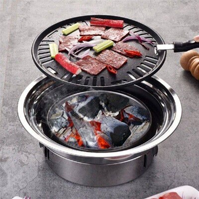 Korean 6Pcs Set Baking Trays Outdoor Picnic Charcoal Grill