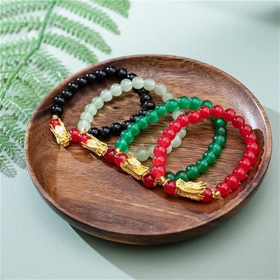 2024 New Dragon Year Zodiac Bracelet Lucky Pixiu Red Rope At