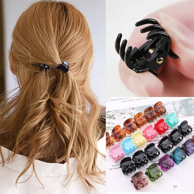 Hair Claw Clips for Women Girls Korean Simple Small Black Tr