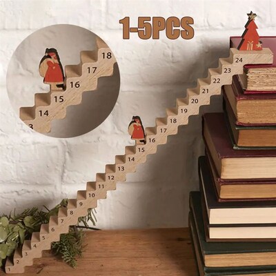 Christmas Advent Calendar 2024 Xmas Santa Climbing Stairs Ta
