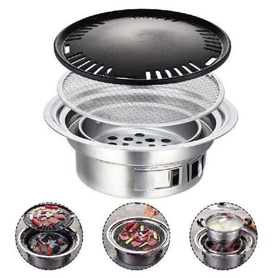 Korean 6Pcs Set Baking Trays Outdoor Picnic Charcoal Grill