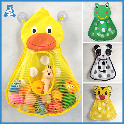 Baby Bath Toys Cute Duck Frog Mesh Net Toy Storage Bag Stron
