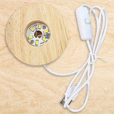 4 Inch LED Night Light Base Round LED Display Stand