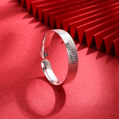 Silver Brlet Children S Foot Silver Heart Sutra Buddha Engra