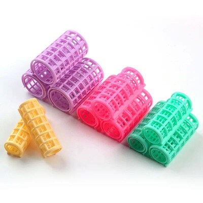 6-14pcs/set Heatless Hair Curler Rollers Large Grip Clips La