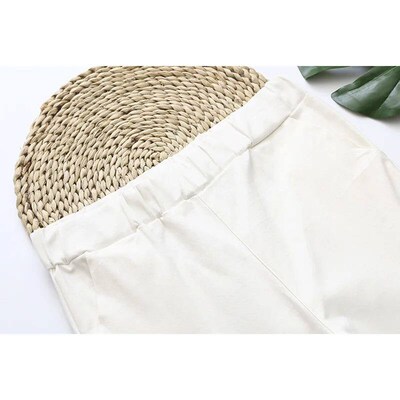 Plus Size Commuter Nine-point Pants Female White Pants Femal