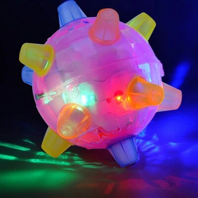 Flashing Jumping Active Ball Pet Interactive Toy Luminous Ba