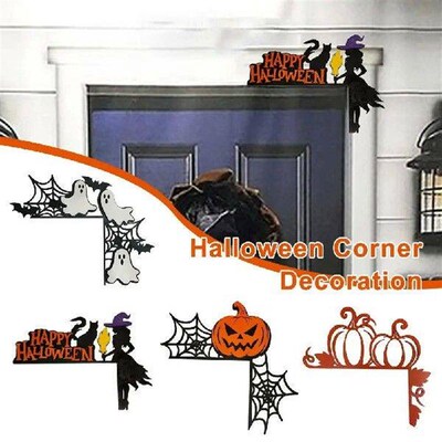 Boxwood Door Corner Decoration Halloween Door Top Decor