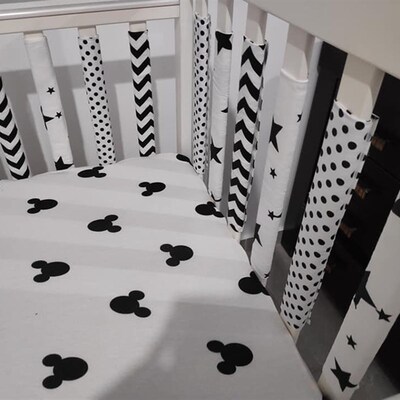 12pcs Baby Bed Crib Bumper Newborn Bumpers Infant Safe Fence