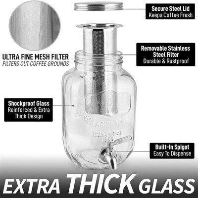 Cold Brew Coffee Maker Iced Tea Pitcher Drink Dispenser