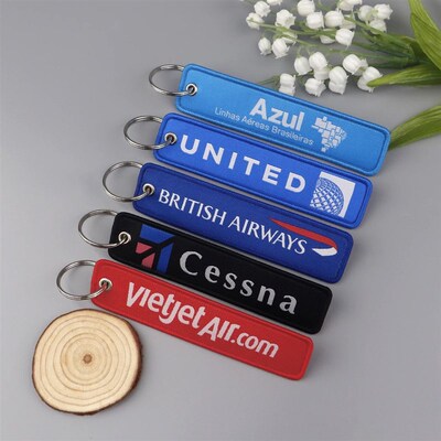 Aviation Quotes Embroidered Keys Cool Quotation Men Key Tags