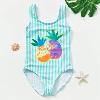 2~11Y Girls Swimsuit One Piece Girls Swimwear Rainbow print
