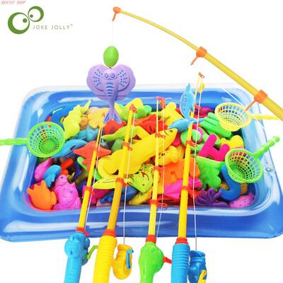 Kids Fishing Toy Set Play Water Toys for Baby Magnetic Rod