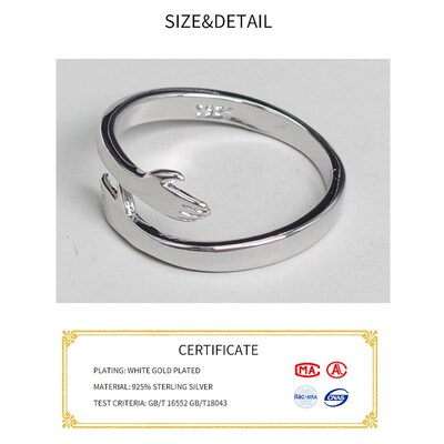 Resizable 925 Sterling Silver Gold Ring ndy Fine Jewelry Ope