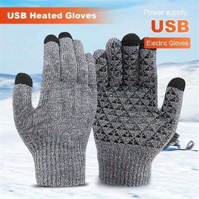 Motorcycle Bicycle Gloves Touch Screen Electric Heated