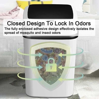 13/15L Automatic Smart Trash Can Kitchen Bathroom Waste Bin