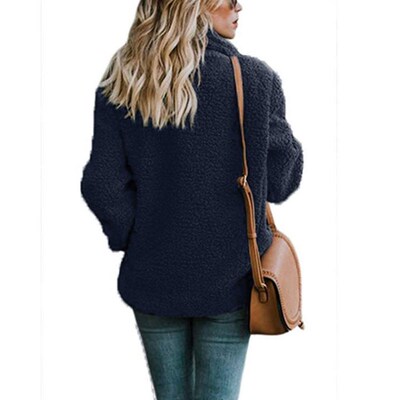 Jocoo Jolee Women Faux Fur Coat Warm Autumn Winter Teddy Fem