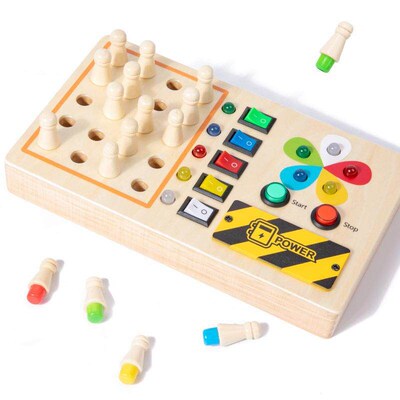 Chldren Montessor Electronc usy oard Kds LED Lght Sw