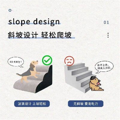 Dog Stairs Wave Pet Stairs Dog Climbing Ramp  Household
