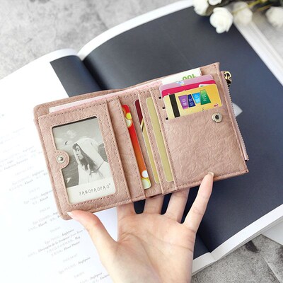 Retro Buckle Crop Wallet  Female Fashion Ladies Multifunctio