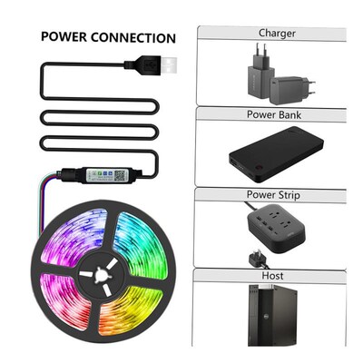 LED Strip Light USB Bluetooth RGB 5V LED RGB /RGBIC Lights