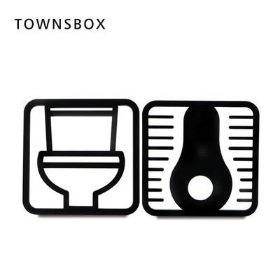 Acrylic Hollow Plate Customization Toilet Sign Closestool J
