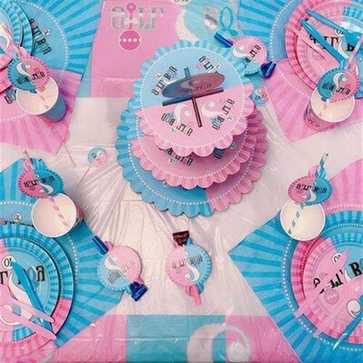 Gender Reveal Party宝宝性别揭晓布置场景装饰Baby Shower Decor