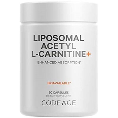 Codeage Liposomal Acetyl-L-Carnitine 500mg Supplement, 3-