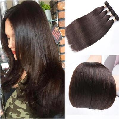 Brown Straight Hair Bundles Brazilian Human Hair 2/3/4 Bundl