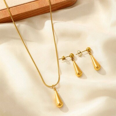 Stainless Steel Set Minimalist Design Premium Teardrop