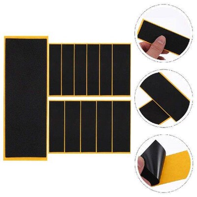 12 Pcs Finger Skateboard Anti-slip Stickers Grip Tape Grips