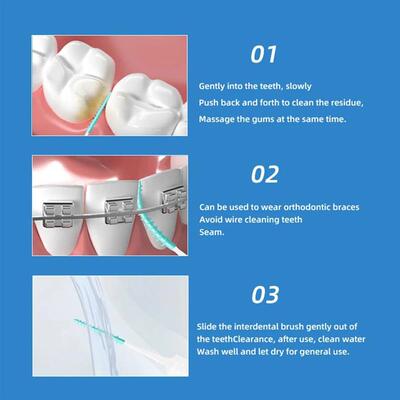 150Pcs/box nterdental Brush Soft Rubber Teeth Cleanng Tools