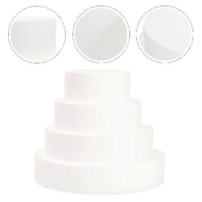 4 Pcs Cake Embryo Model Multi-function Round Shaped Foams