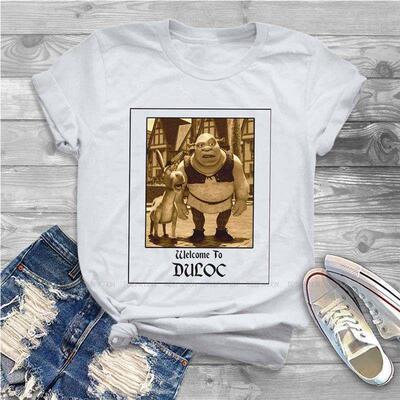 Welcome to Duloc Women Clothing Shrek Comedy Film Graphic Fe