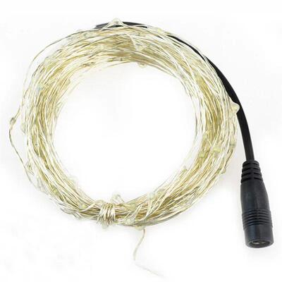 33ft/10m Copper Wire LED String Lights 100 LEDs Cool Warm Wh