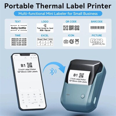 Niimbot B1 Portable Thermal Label Printer Mini Self-Adhesive