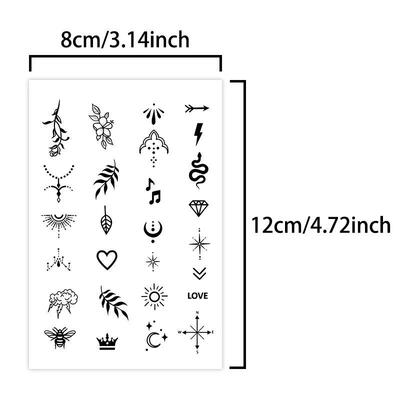 1Pc Small Pattern Waterproof Temporary Tattoo Stickers, Long