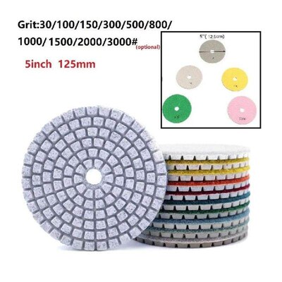 5 Inch 125mm Dry/Wet Diamond Polishing Pads Abrasive Tools