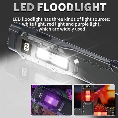 Portable Flashlight 1200 Lumens USB Rechargeable Tactical Fl