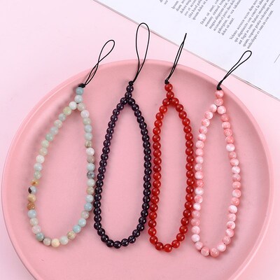 2022 New Natural Stone Beaded Anti Lost Phone Strap Telephon