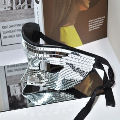 Disco Ball Glitter Face Mask Venetian Masquerade Mask