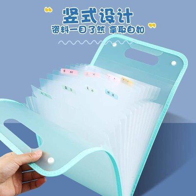 A4 Portable File Folder Test Paper Bag for Students, Multi-l