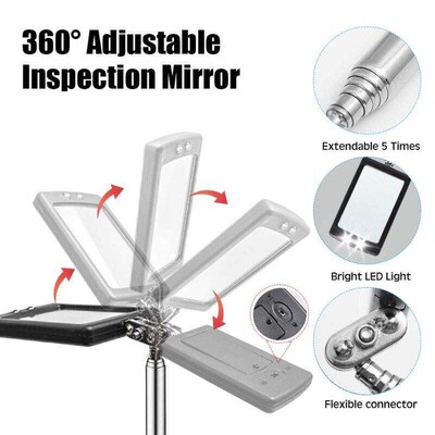 Auto Repair Universal Inspection Mirror Telescopic Underbody