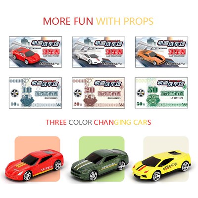 Children Rail Car Toys Simulation Parking Lot Car Wash Model