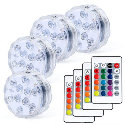 Waterproof Multi Color Submersible LED Lights Underwater Nig