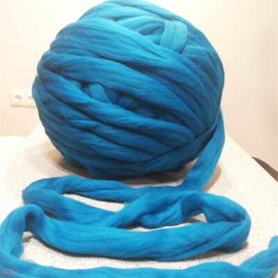 Super Thick Natural Wool Chunky Yarn Felt Wool Roving Yarn